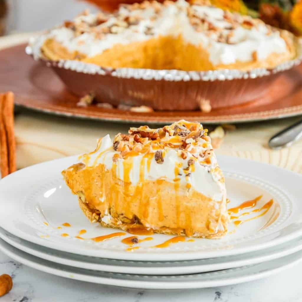 No-Bake Pumpkin Pie With Caramel Sauce For Thanksgiving – Stretch Recipes